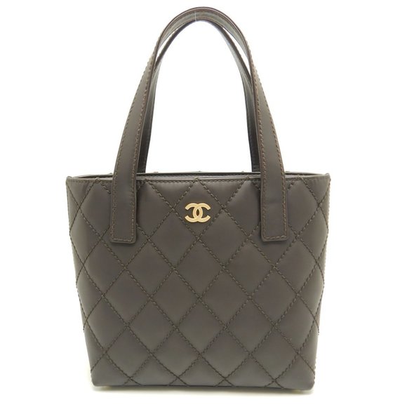 CHANEL | Bags | Chanel Wild Stitch Tote Bag Leather Matte Brown | Poshmark